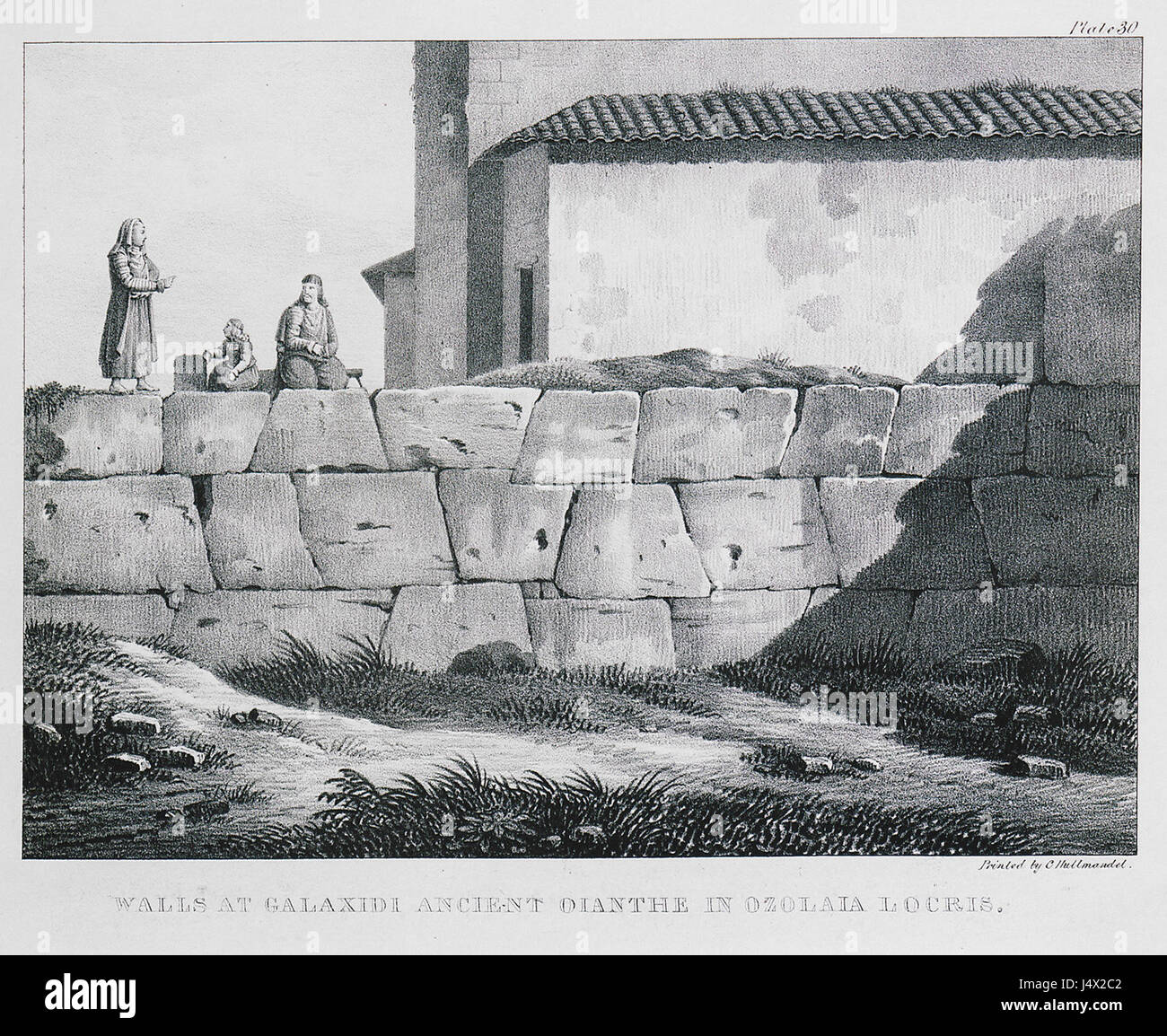 The walls at Galaxidi, located near the ancient city of Oianthe in ...