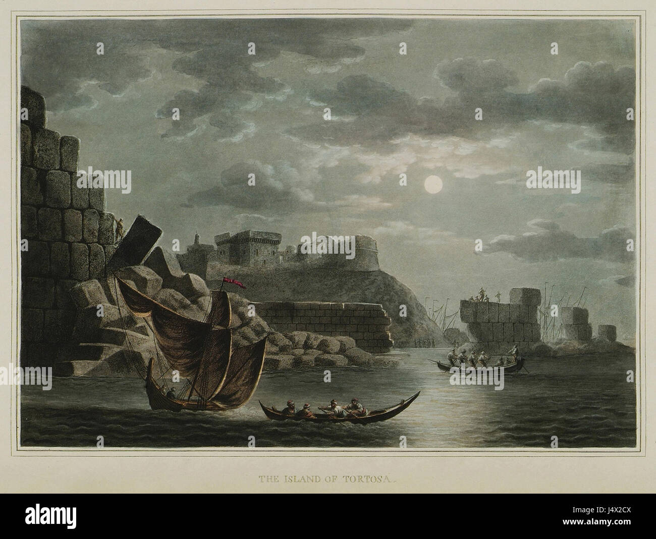 This map by Luigi Mayer from 1810 illustrates the island of Tortosa, a ...