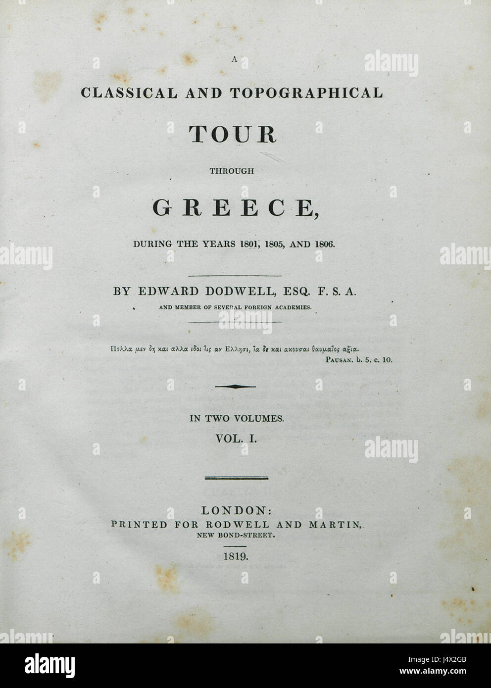 The title page of Edward Dodwell's work from 1819 is a key example of ...