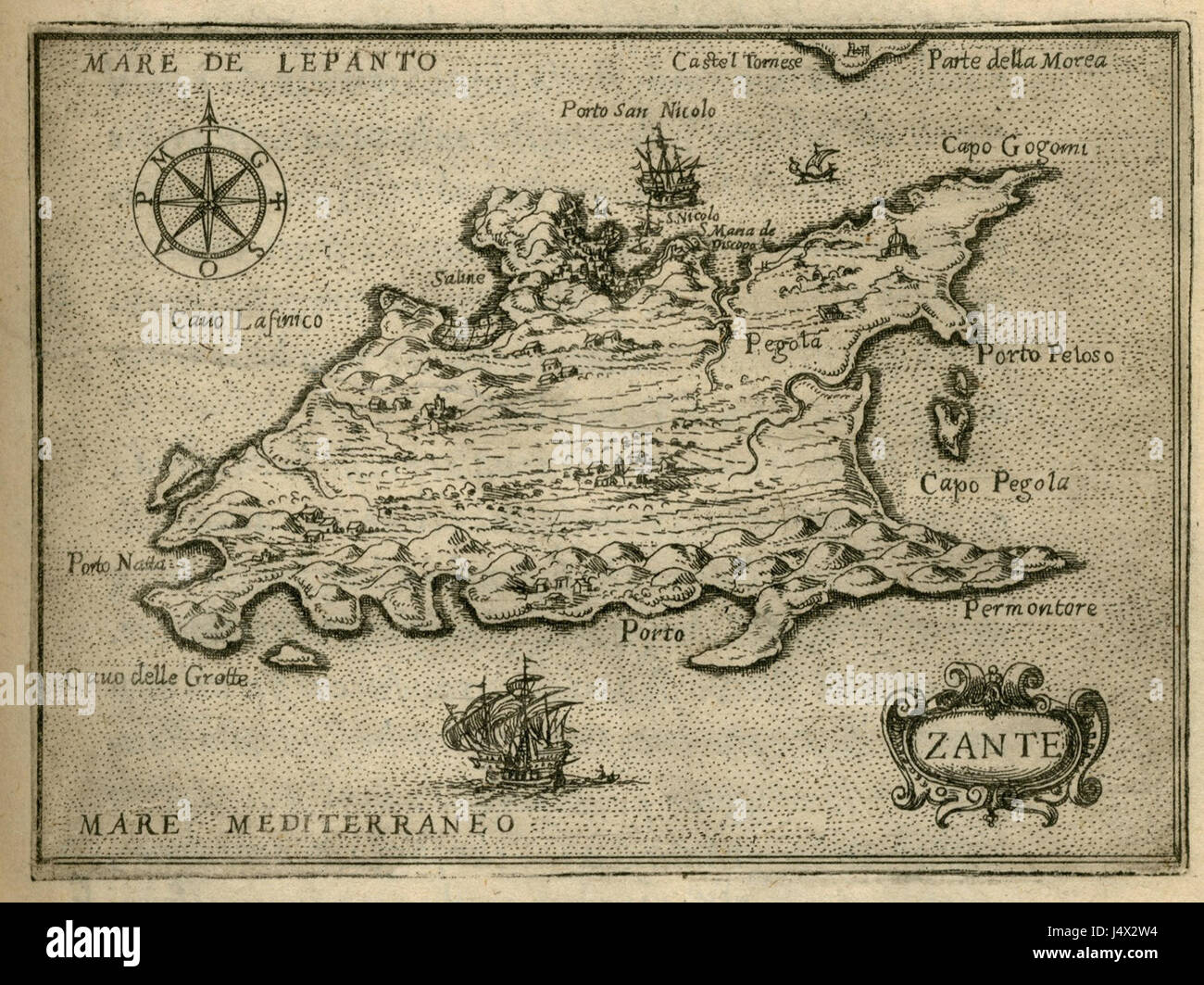 Zante map hi-res stock photography and images - Alamy