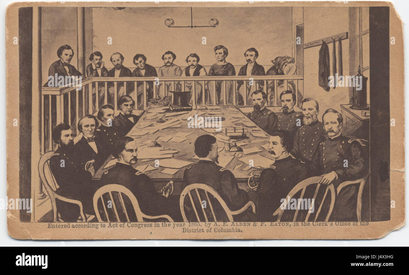 A carte-de-visite (CDV) photograph documenting the trial of ...