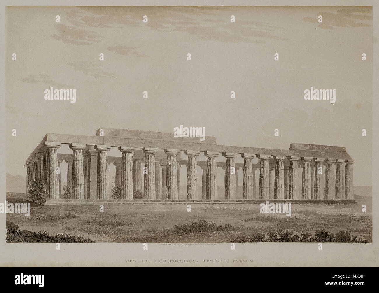 This image, drawn by William Wilkins in 1807, shows a view of the ...