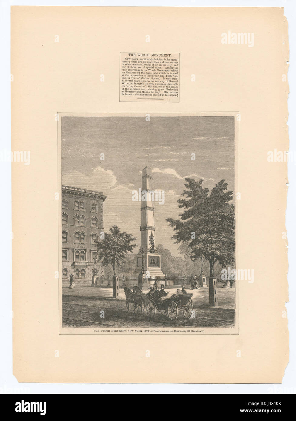 The Worth Monument in New York City commemorates General William ...