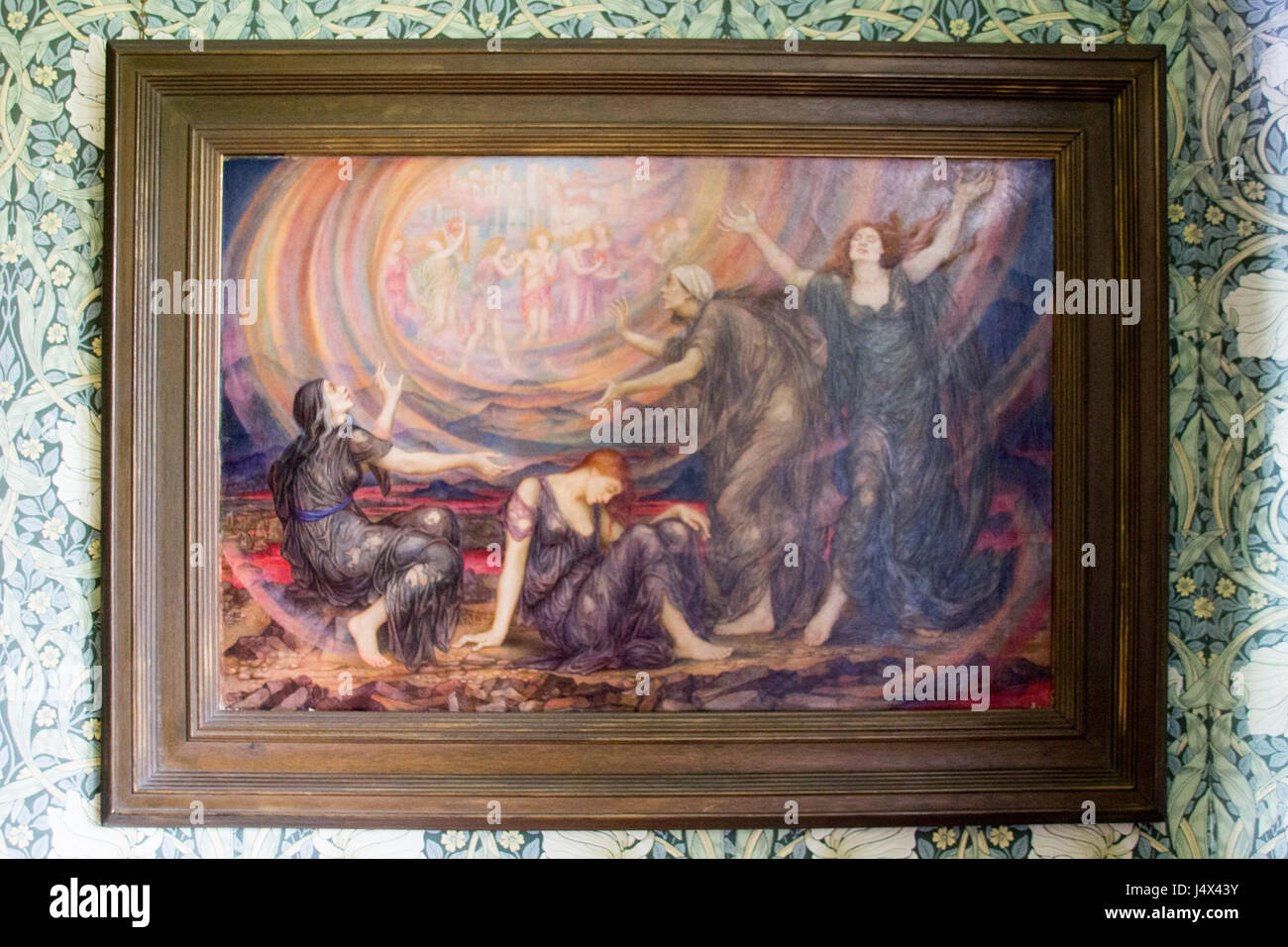 Wightwick Manor, located in Wolverhampton, UK, is a historic house ...