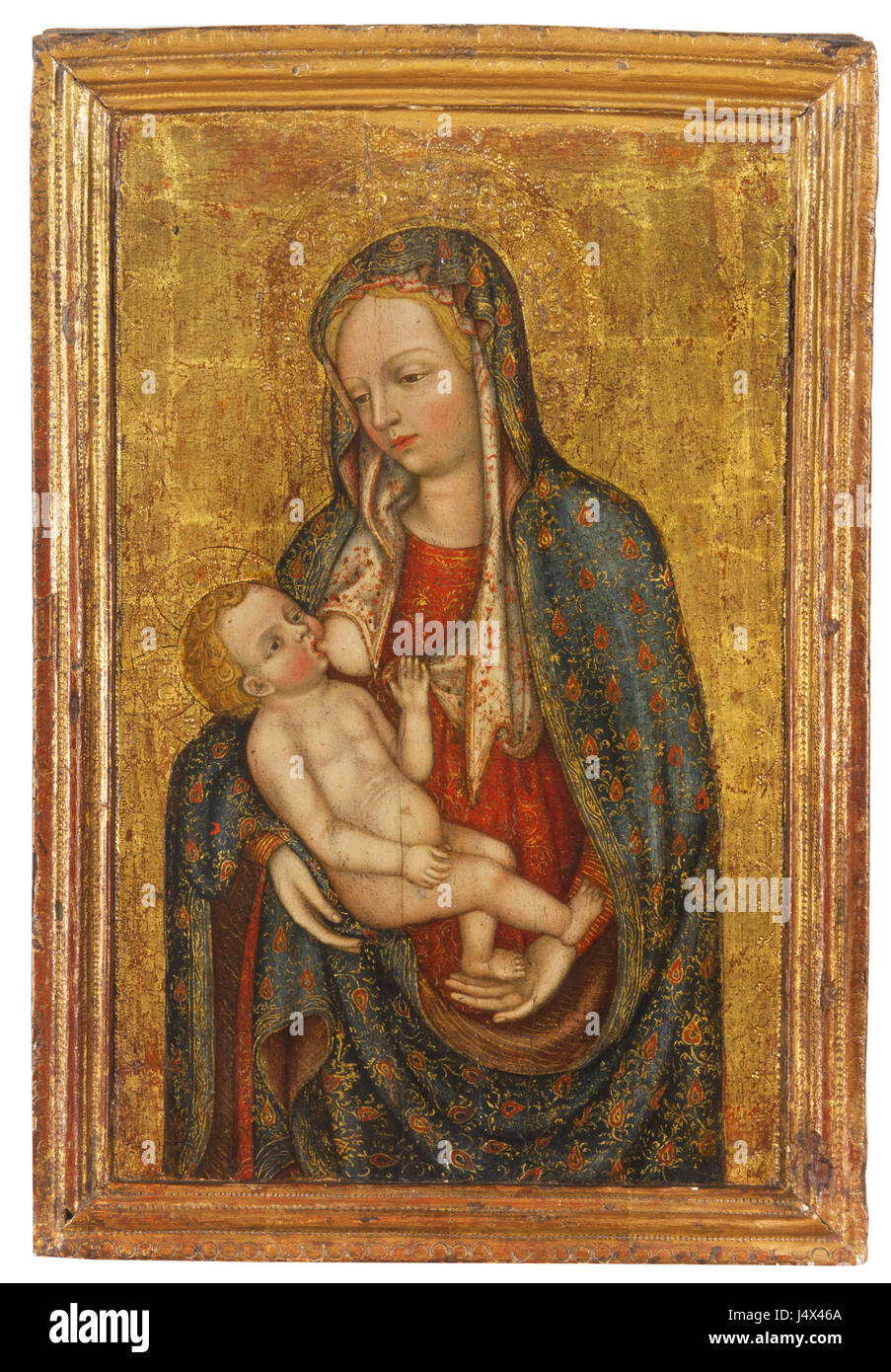 Attributed to Zanino di Pietro, this artwork depicts the Madonna and Child, a classic subject in ...