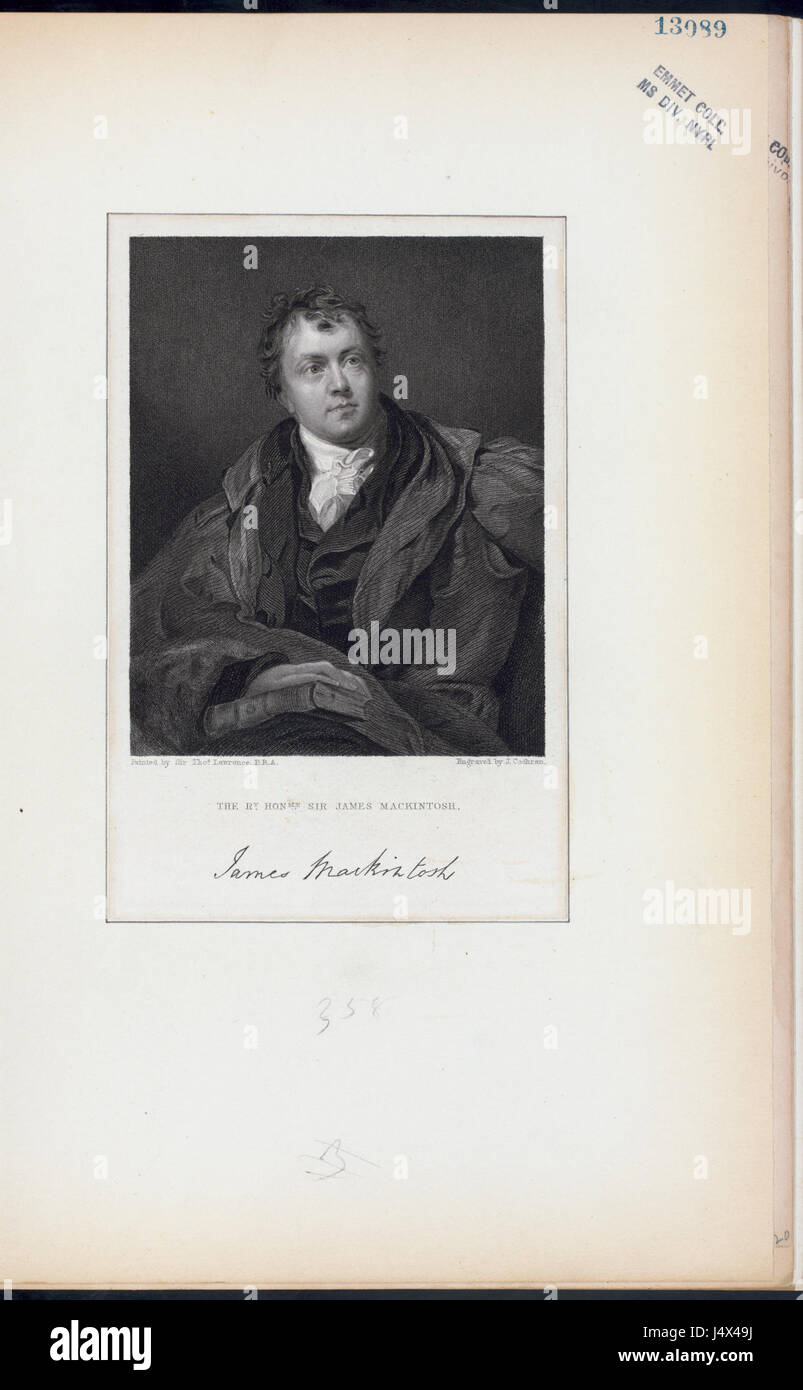 This image depicts Sir James Mackintosh, a prominent British politician ...