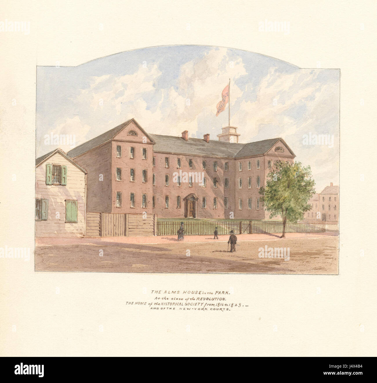 The alms house in the park. At the close of the Revolution. The home of ...