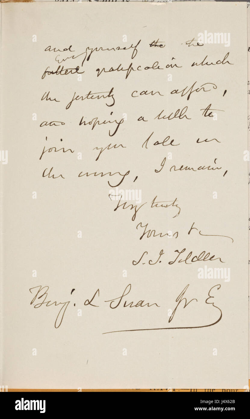 This collection contains drafts by Samuel J. Tilden, a prominent 19th ...