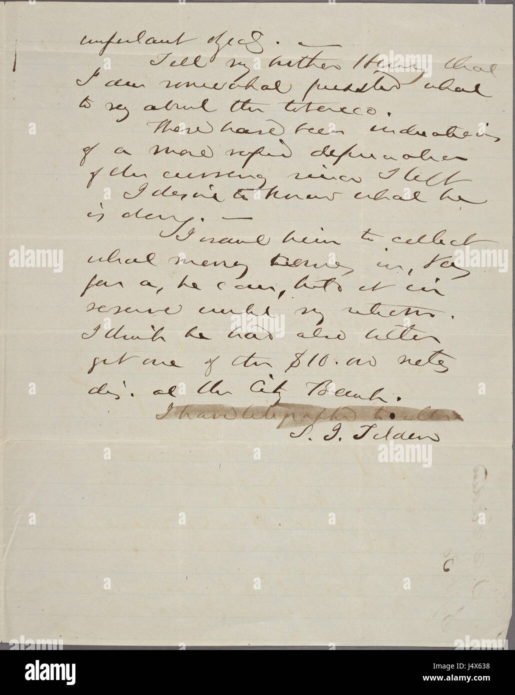 The drafts of Samuel J. Tilden, spanning from 1852 to 1883, showcase ...