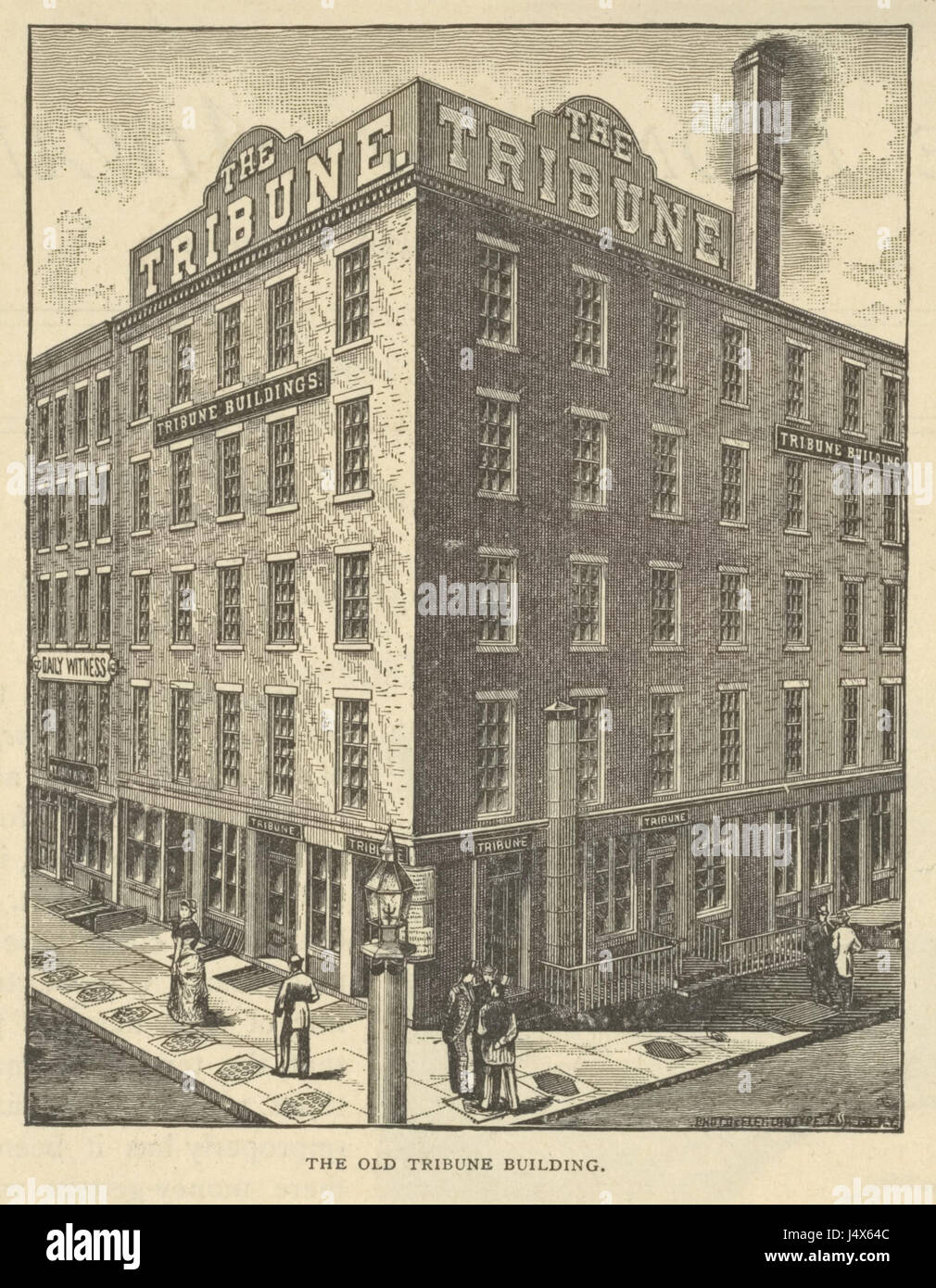 This photograph of *The Old Tribune Building* captures a historic New ...