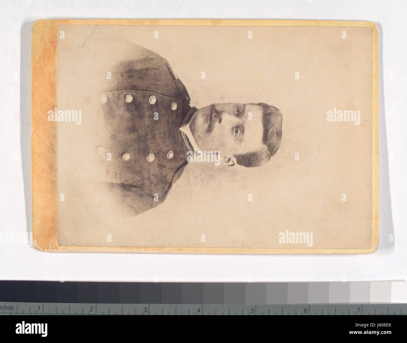 The portrait depicts an unidentified soldier, characterized by a ...