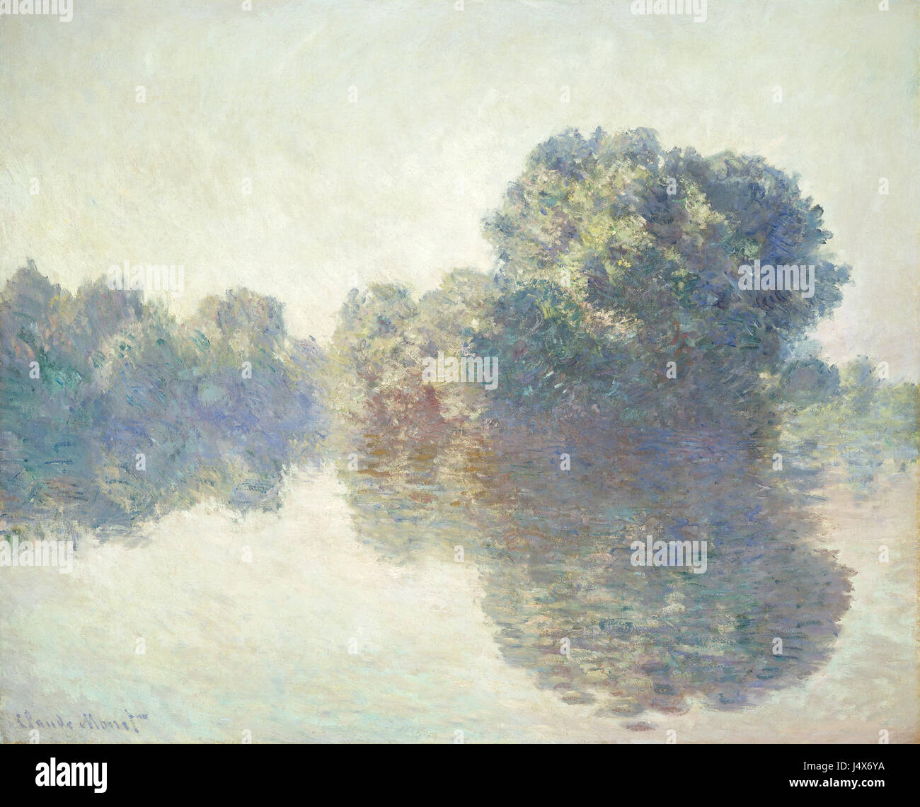 The Seine at Giverny is a famous painting by Claude Monet, showcasing ...