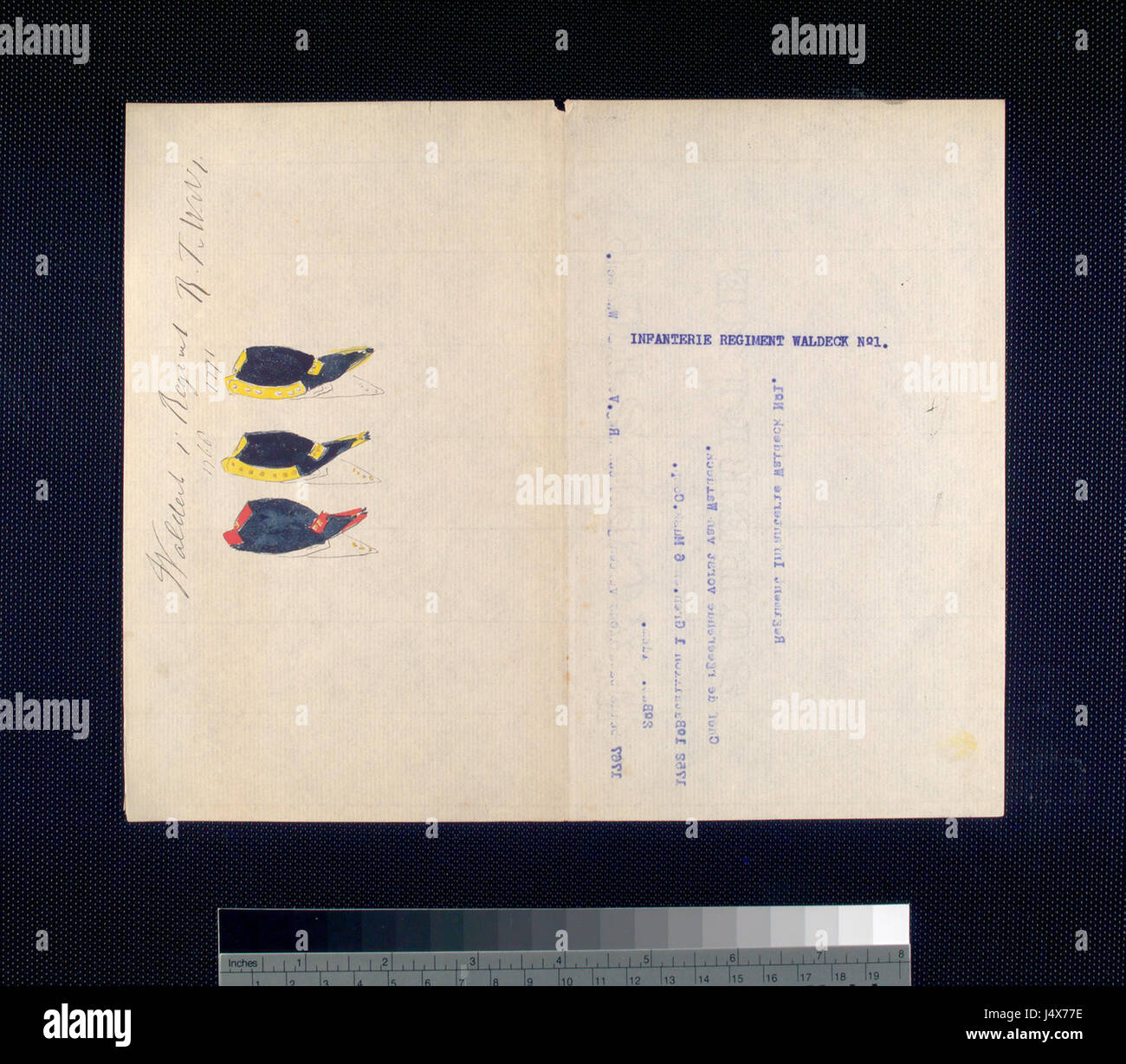 Waldeck I Regiment (R.I.W.N1) (NYPL b14896507 102401 Stock Photo - Alamy