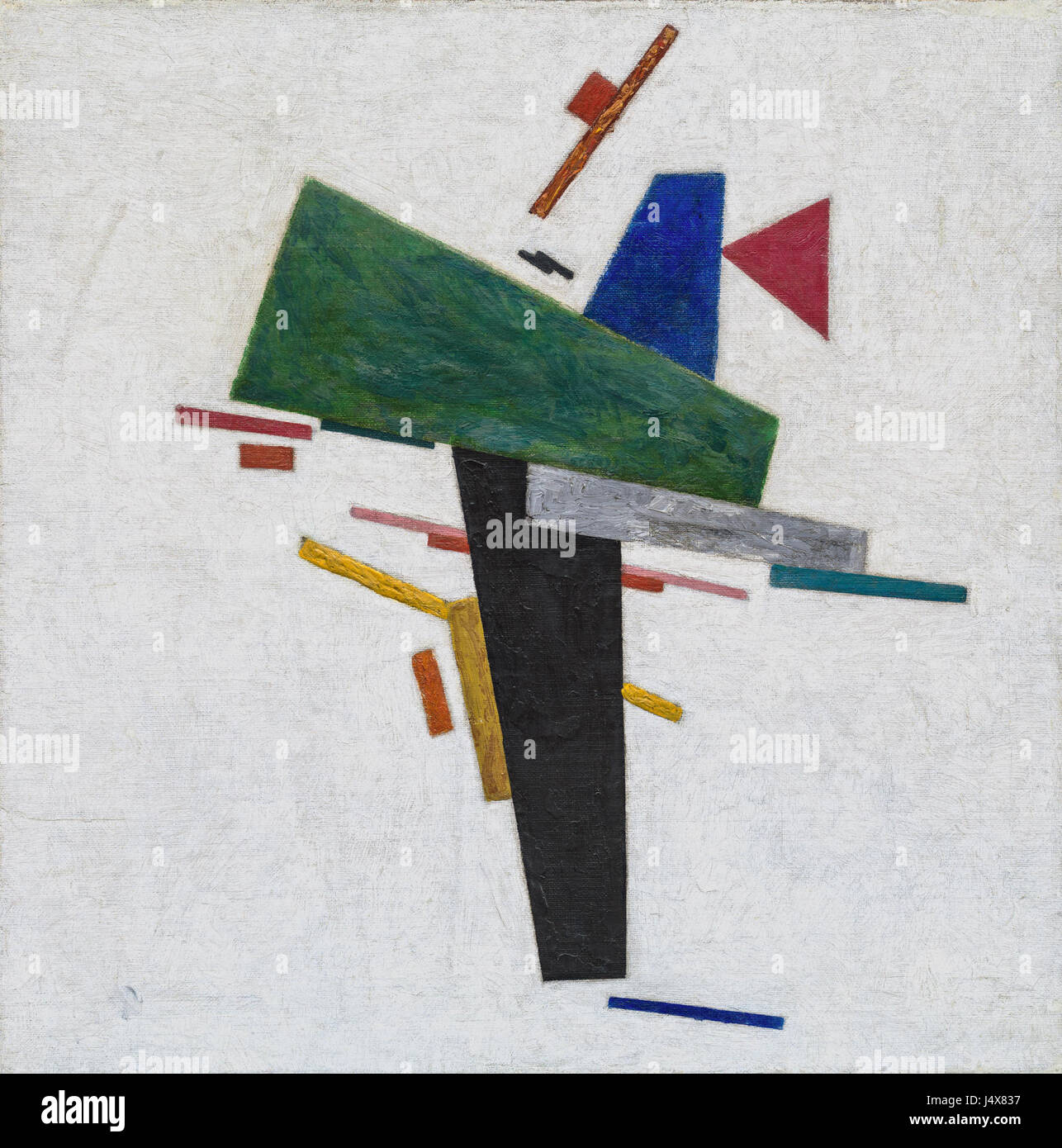 Untitled, a painting by Kazimir Malevich from 1916, exemplifies his ...
