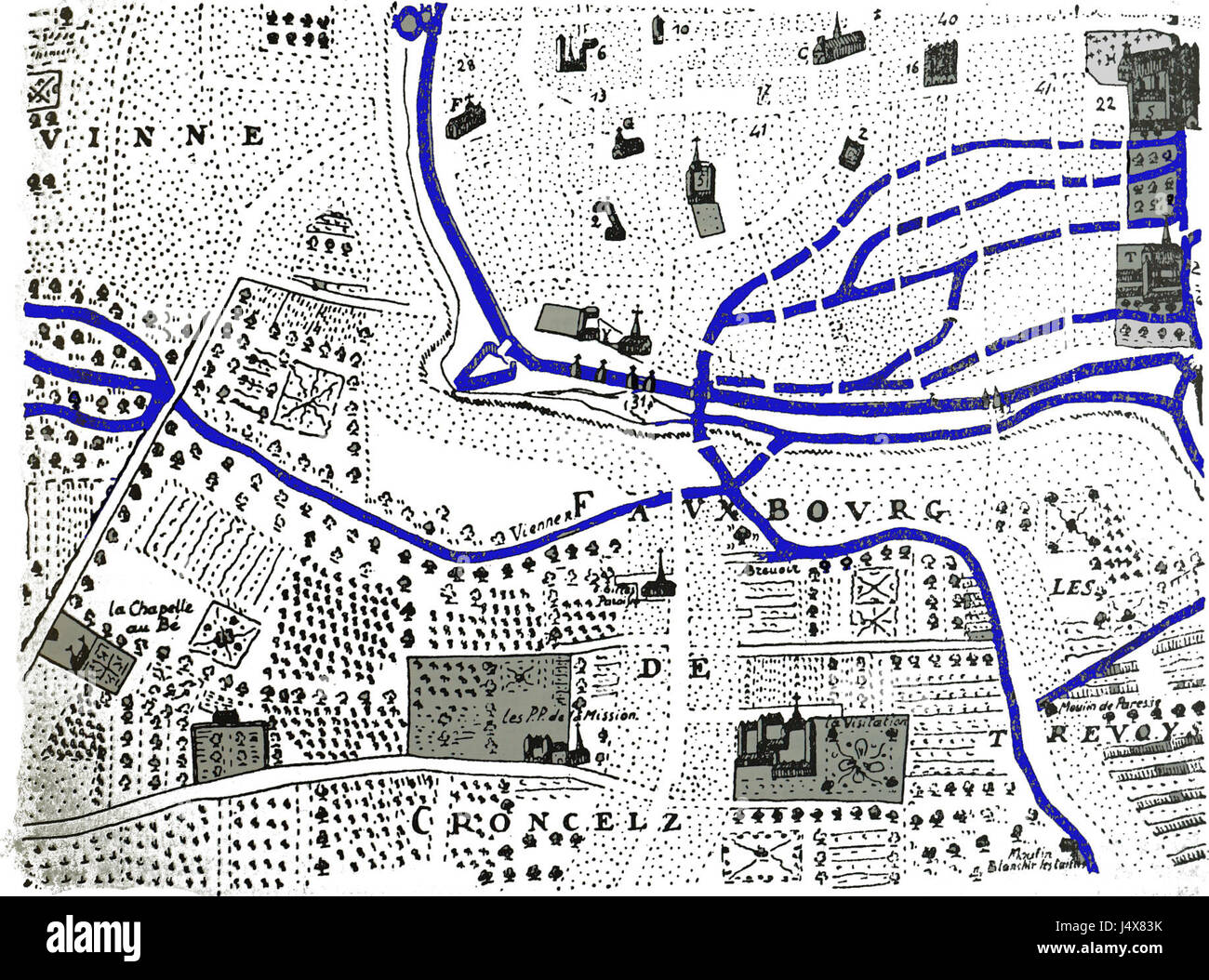 Troyes map hi-res stock photography and images - Alamy