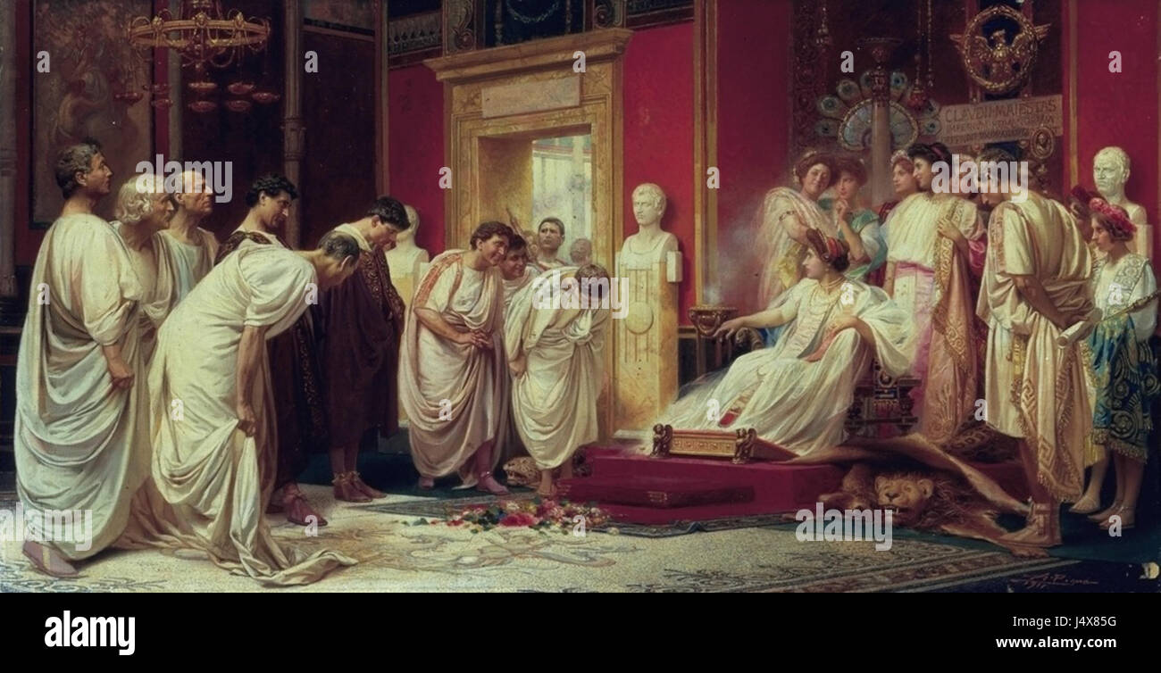 The image represents a scene from 'When Claudius Is Away, Messalina ...