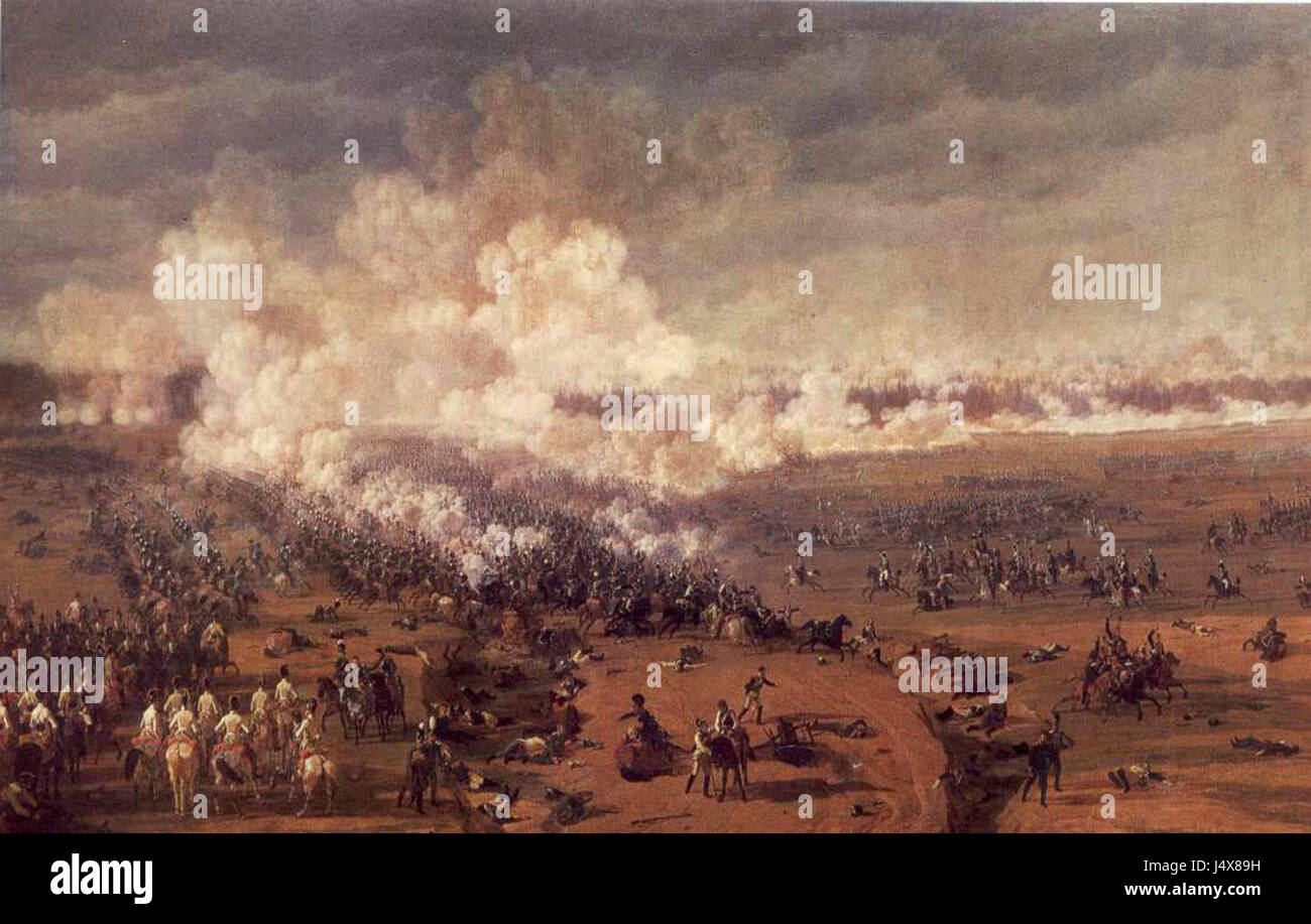 The painting 'Reiterschlacht von Hanau 1814' by Wilhelm von Kobell ...