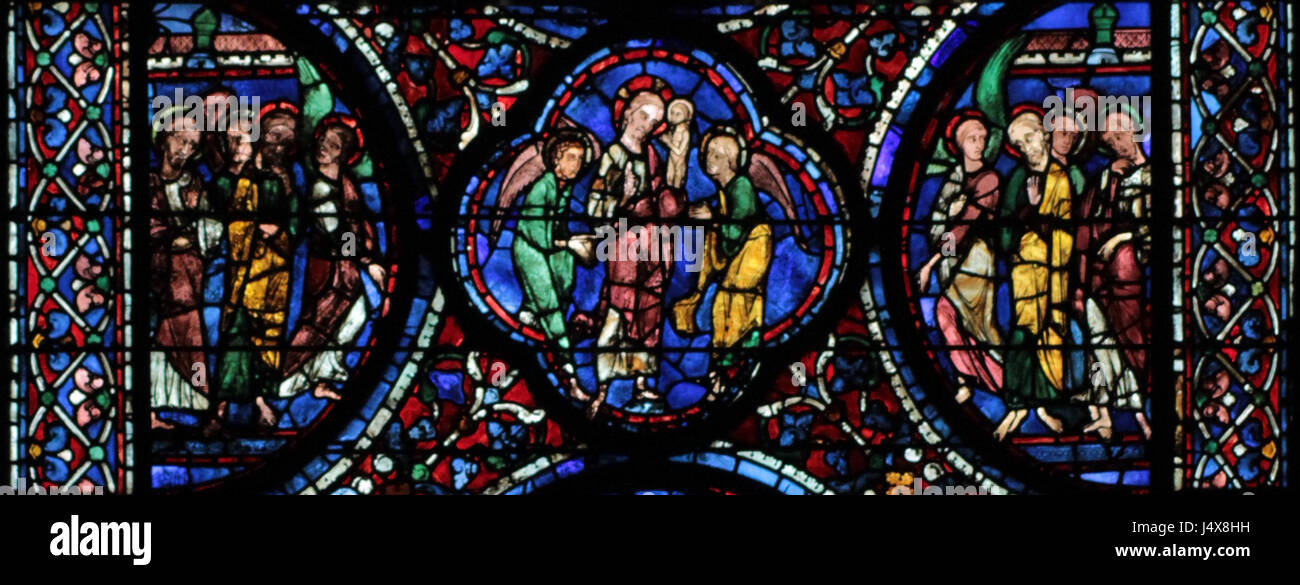 This stained glass window from Chartres Cathedral in France is a ...