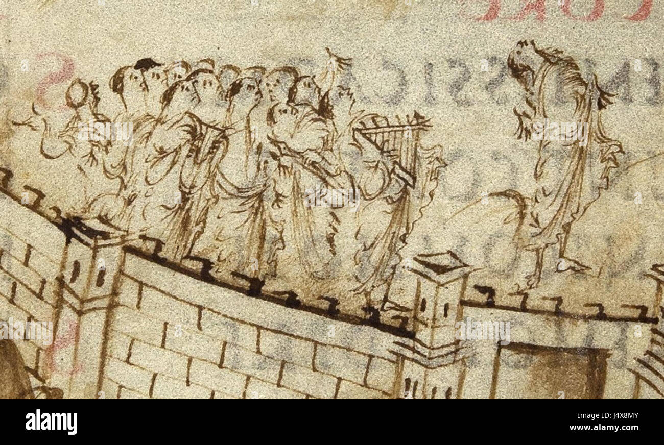 The Utrecht Psalter is a 9th-century manuscript featuring Psalm 46 ...