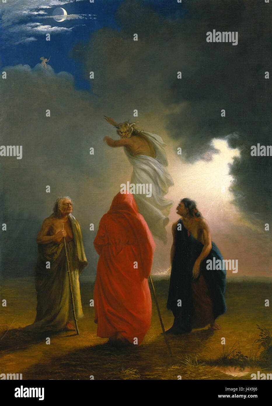A scene depicting the three witches from Shakespeare's 'Macbeth ...