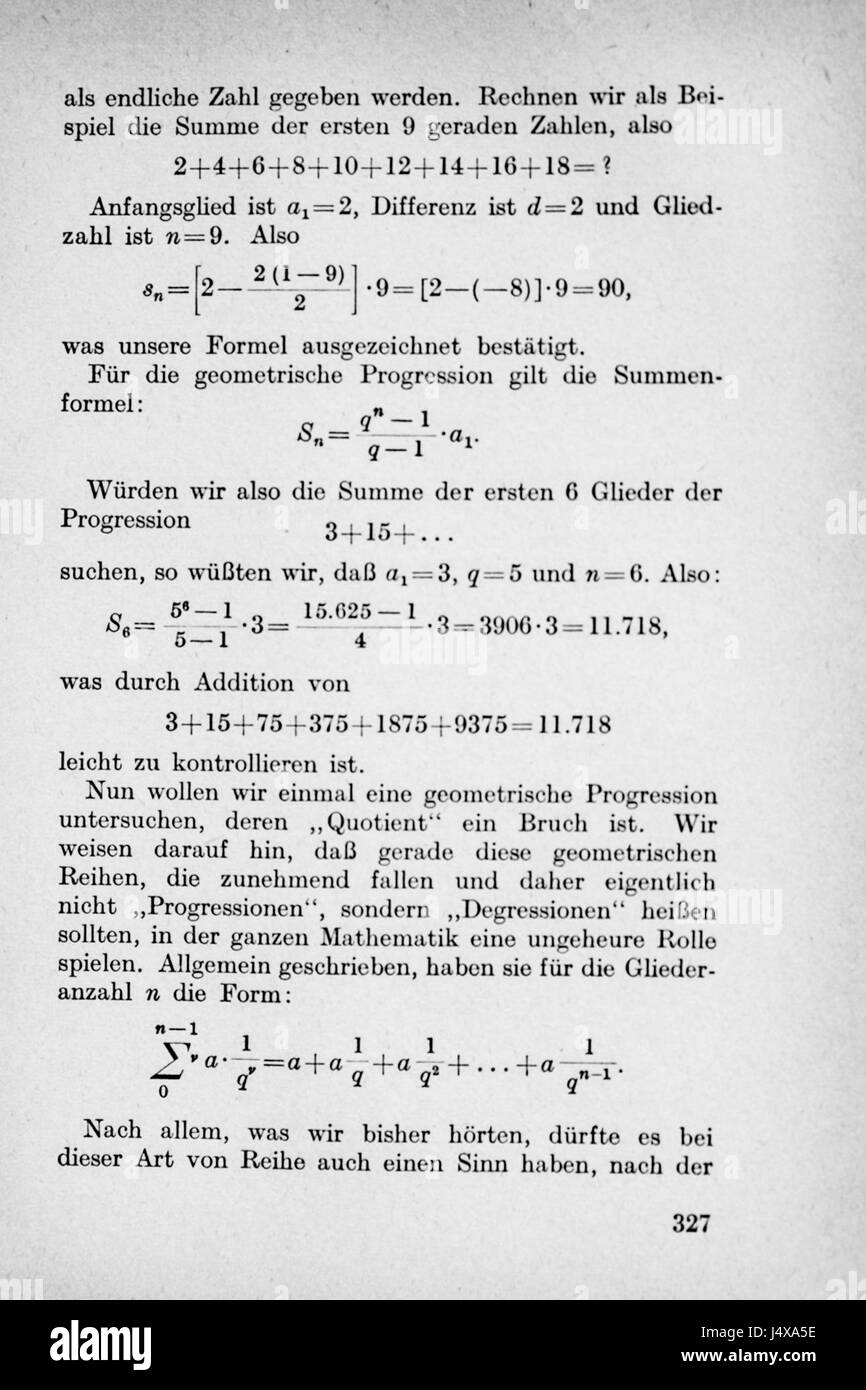 This German title refers to a page (327) from a book or text that spans ...