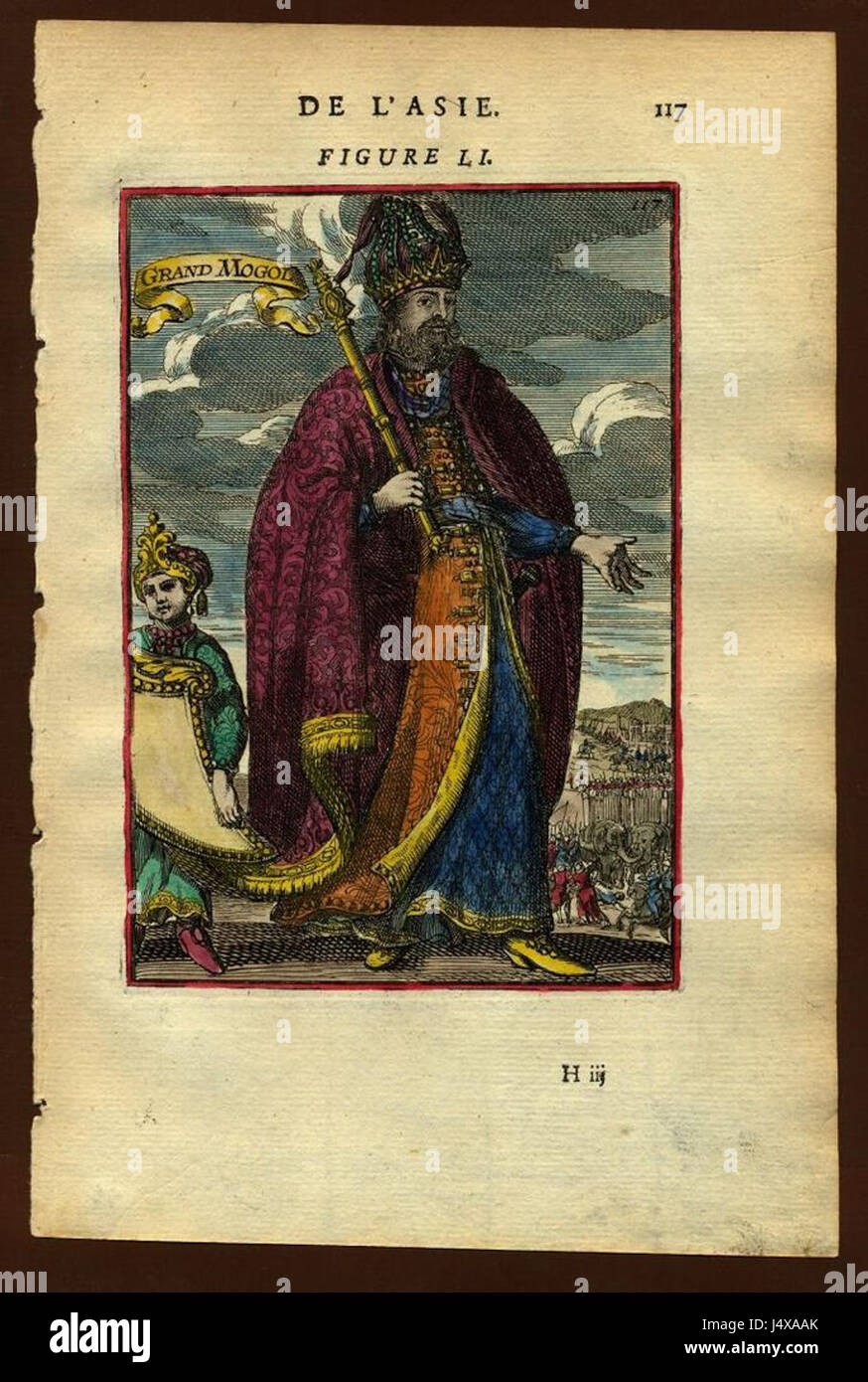 View of the Great Mogul standing, 1683 Stock Photo - Alamy