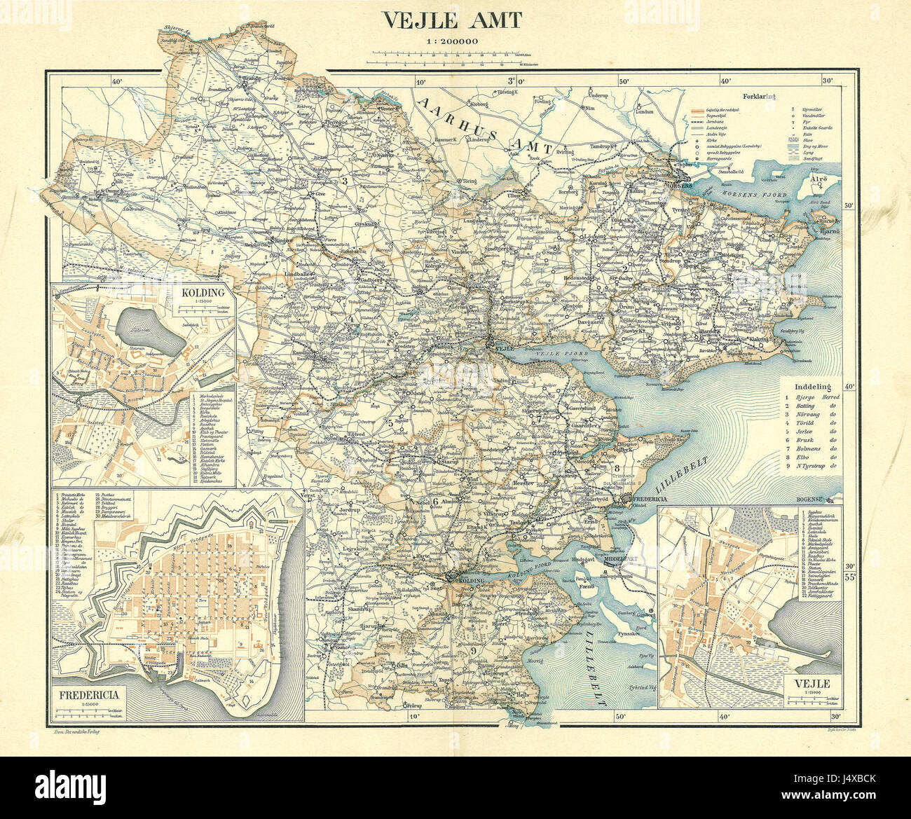 Vejle area map hi-res stock photography and images - Alamy