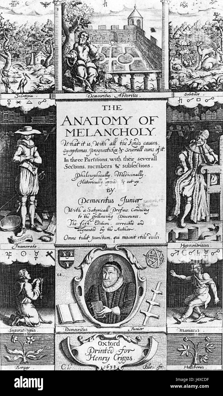 The 1638 edition of Robert Burton's 'The Anatomy of Melancholy ...