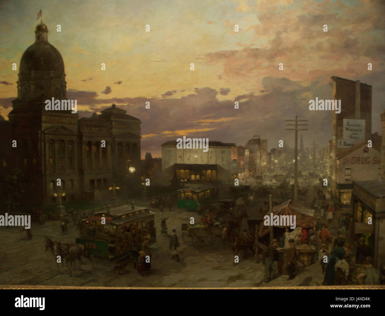 Indianapolis street map hi-res stock photography and images - Alamy