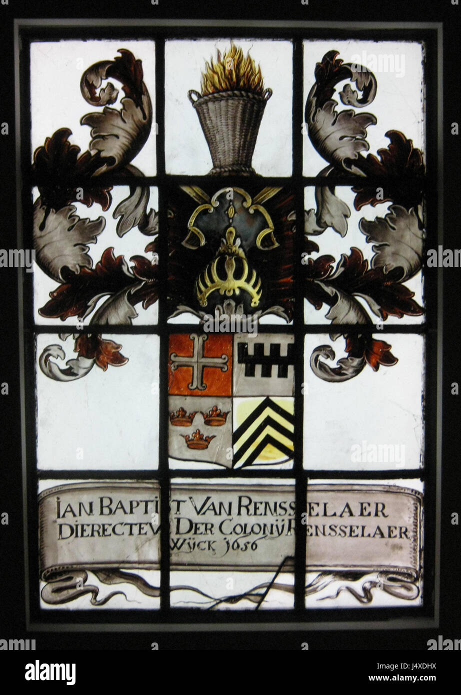 The Van Rensselaer stained glass piece showcases intricate design and ...