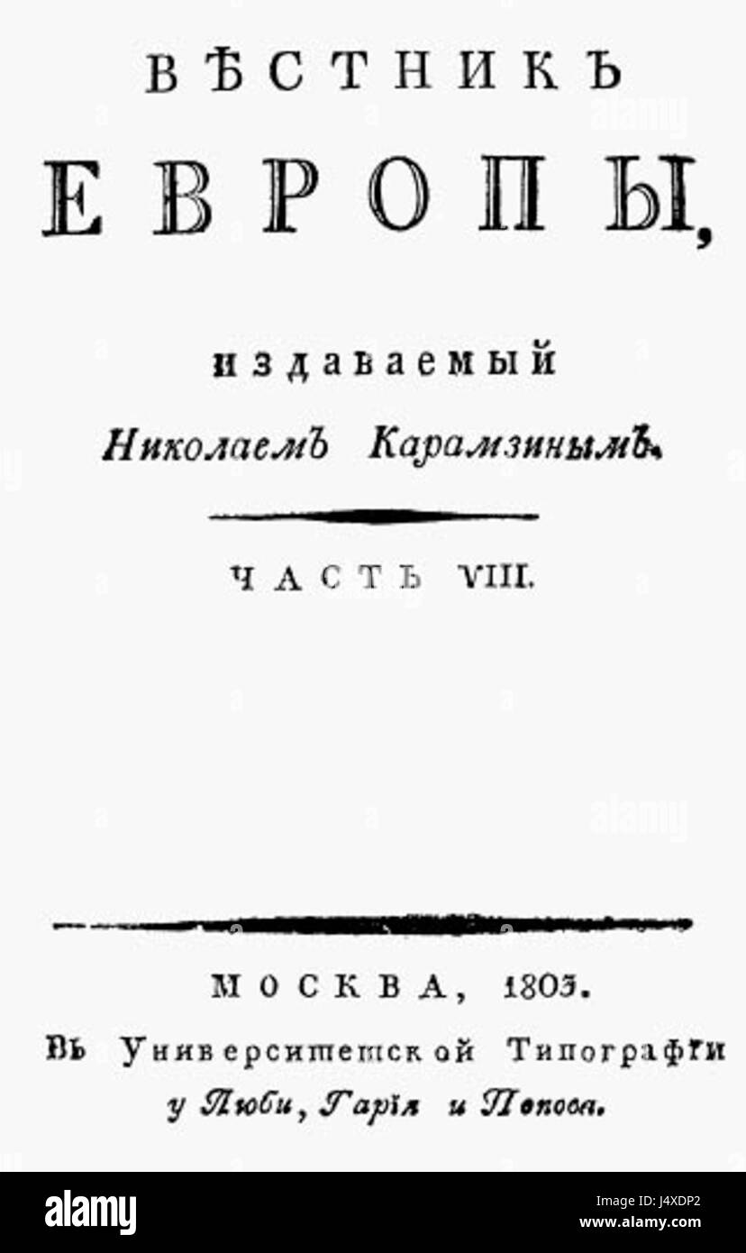 Vestnik evropy hi-res stock photography and images - Alamy