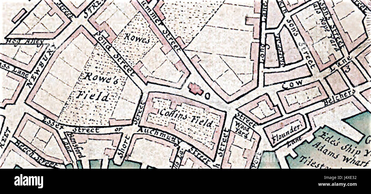 1775 boston map hi-res stock photography and images - Alamy