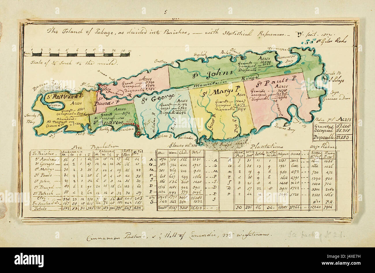 Tobago history map hi-res stock photography and images - Alamy