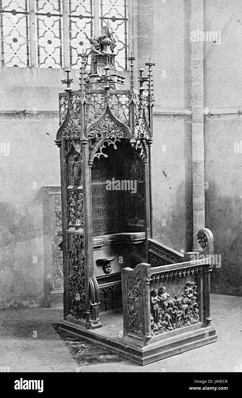 The Urach Amandus Church features a notable betstuhl (priest's bench ...