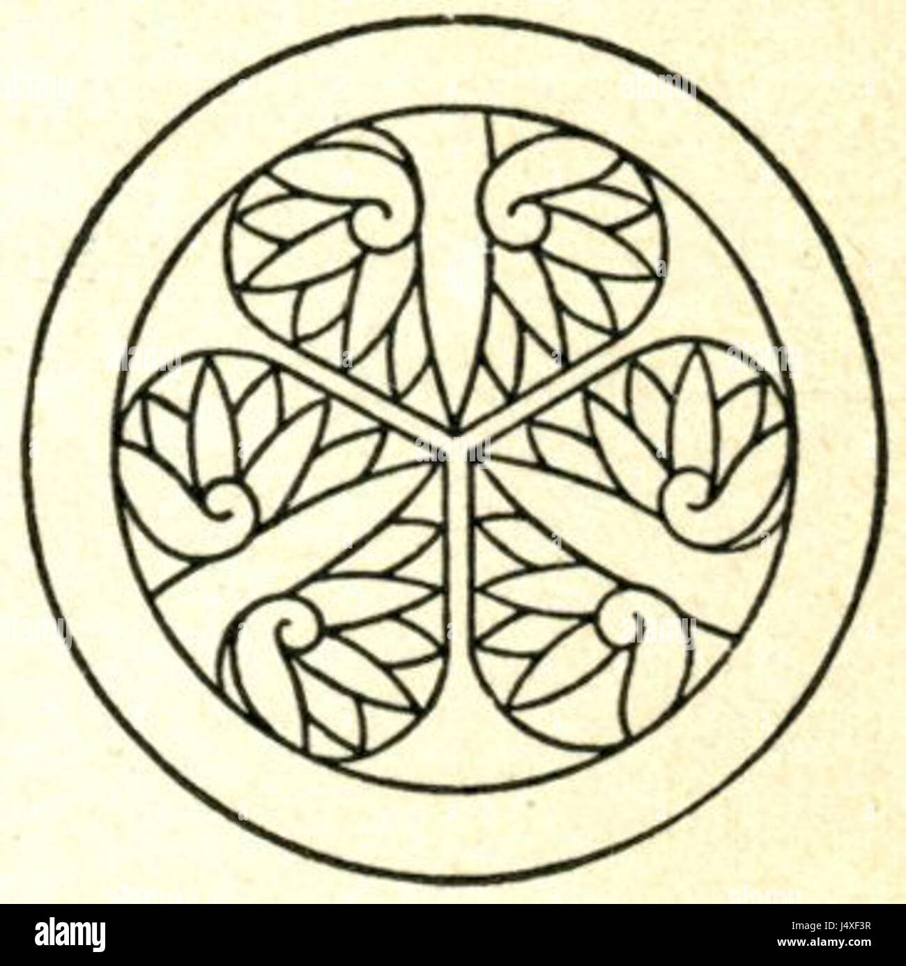 This image from a 1902 book features the mon, or family crest, of the ...