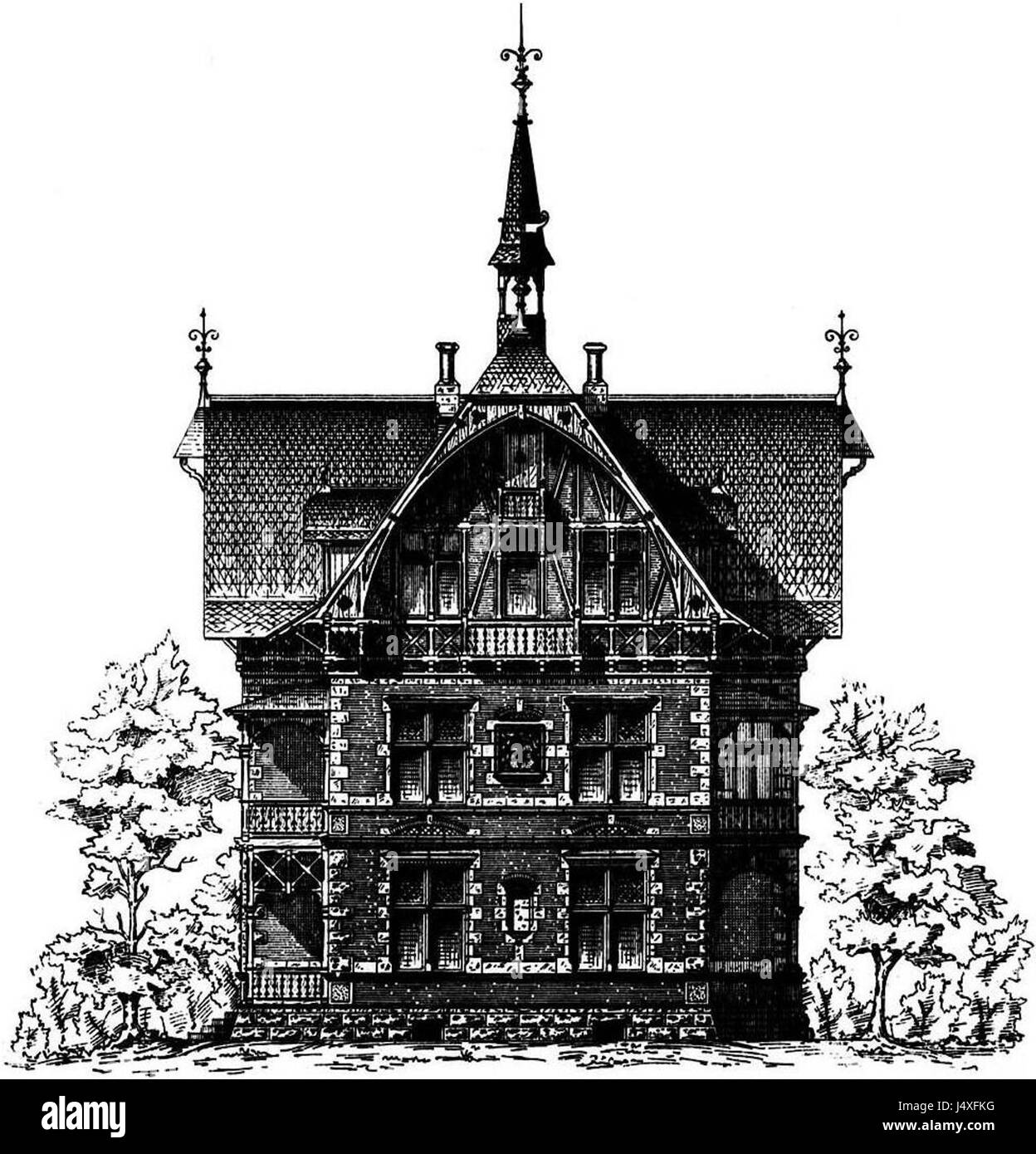 W. Camman design for a villa 1 Stock Photo - Alamy