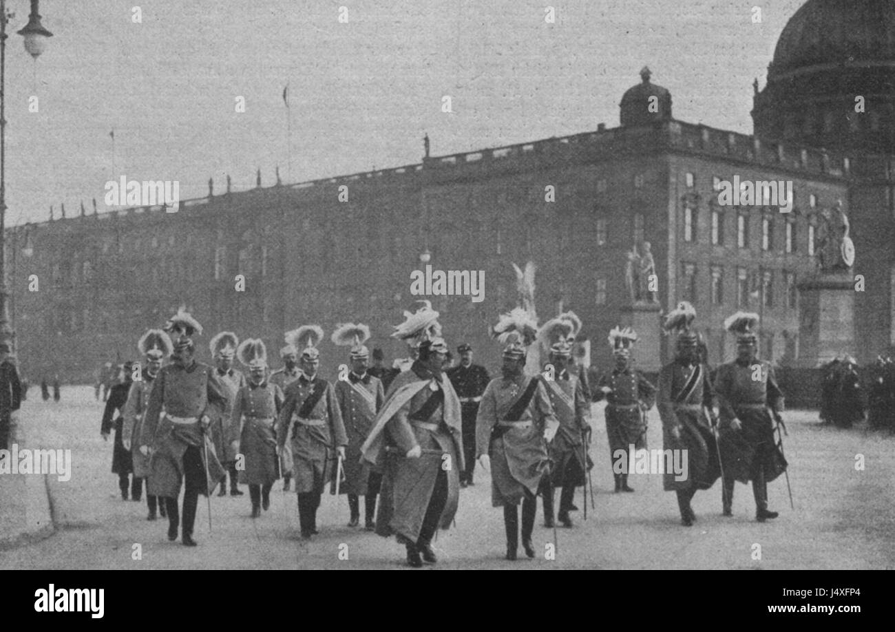 The image captures a historical moment in 1902 when Wilhelm II of ...