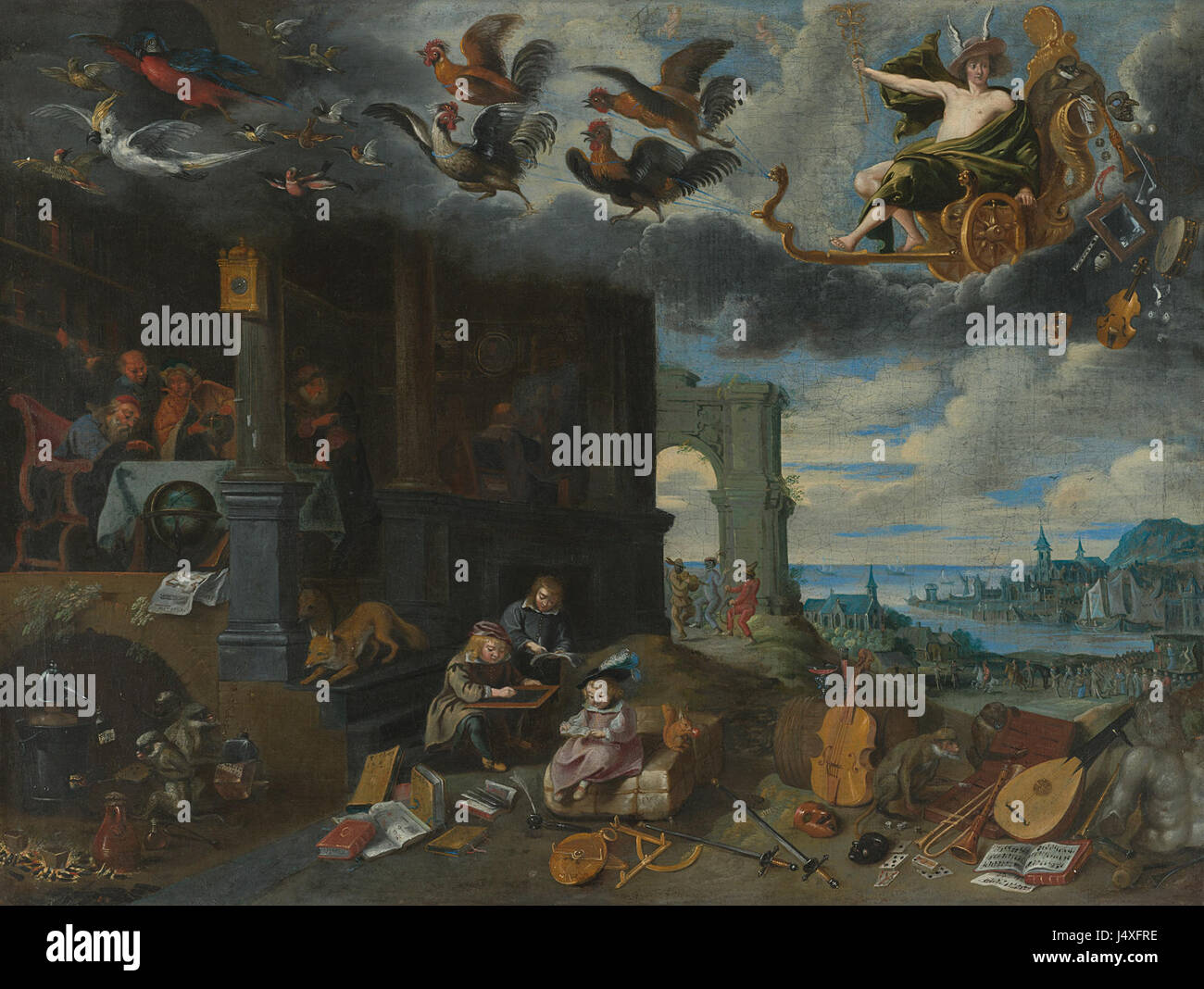 'Verheerlijking van handel en wetenschap' is a Dutch painting housed at ...