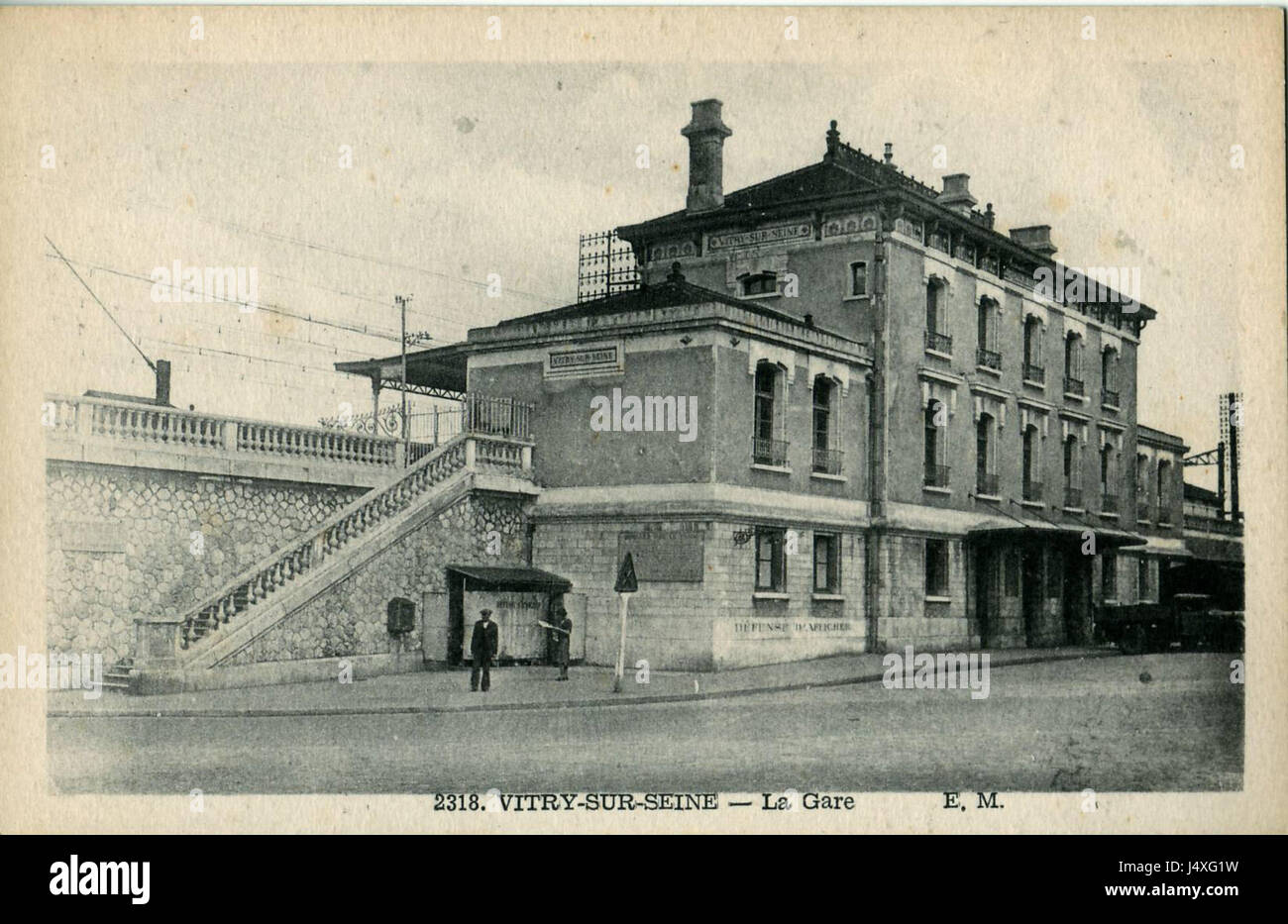 Vitry-sur-Seine's train station, located in the Paris metropolitan area ...