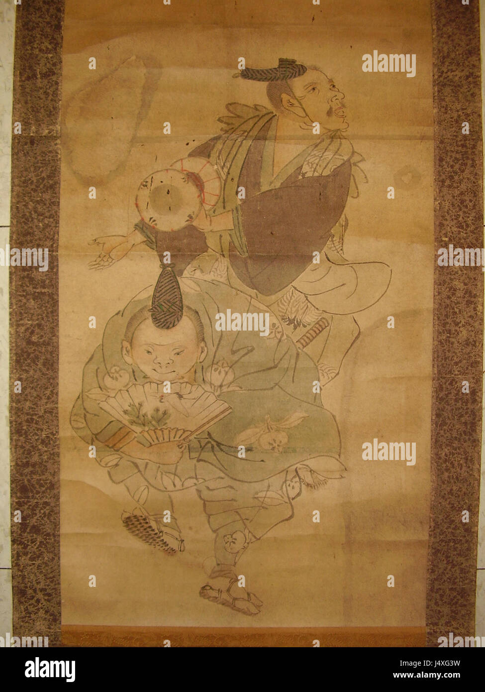 Wittig's painting 'Manzai' represents a traditional Japanese comedic ...