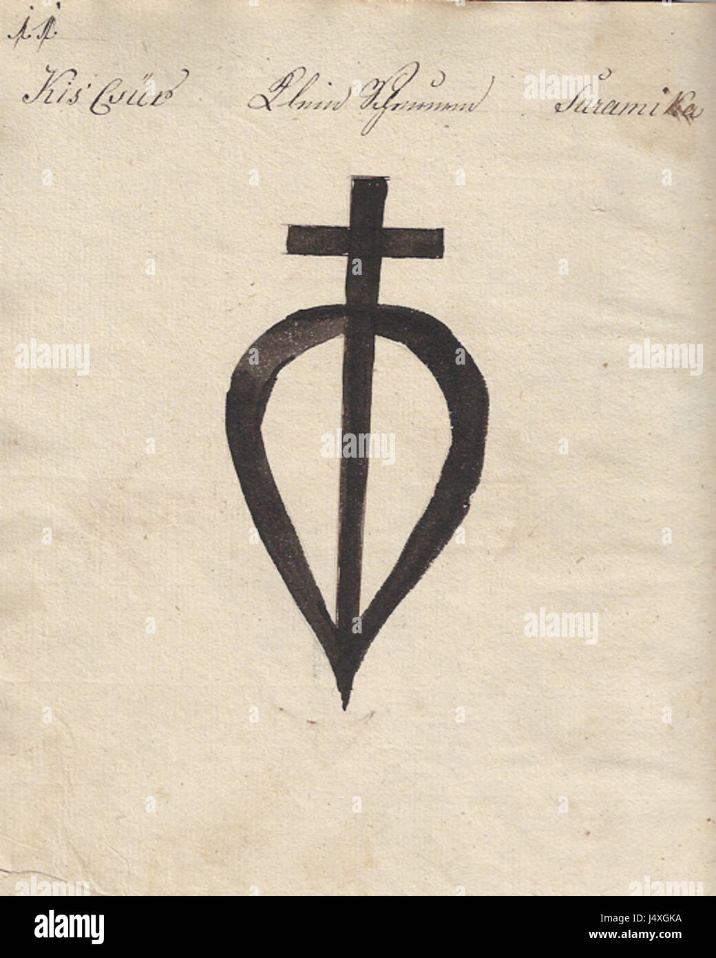 This image depicts a cattle branding mark, possibly from Klein Scheuern ...
