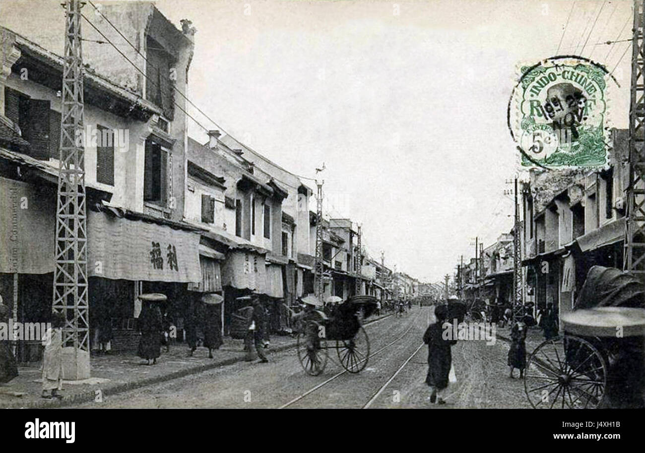 Tonkin Hanoi Rue des Cantonnais Stock Photo - Alamy