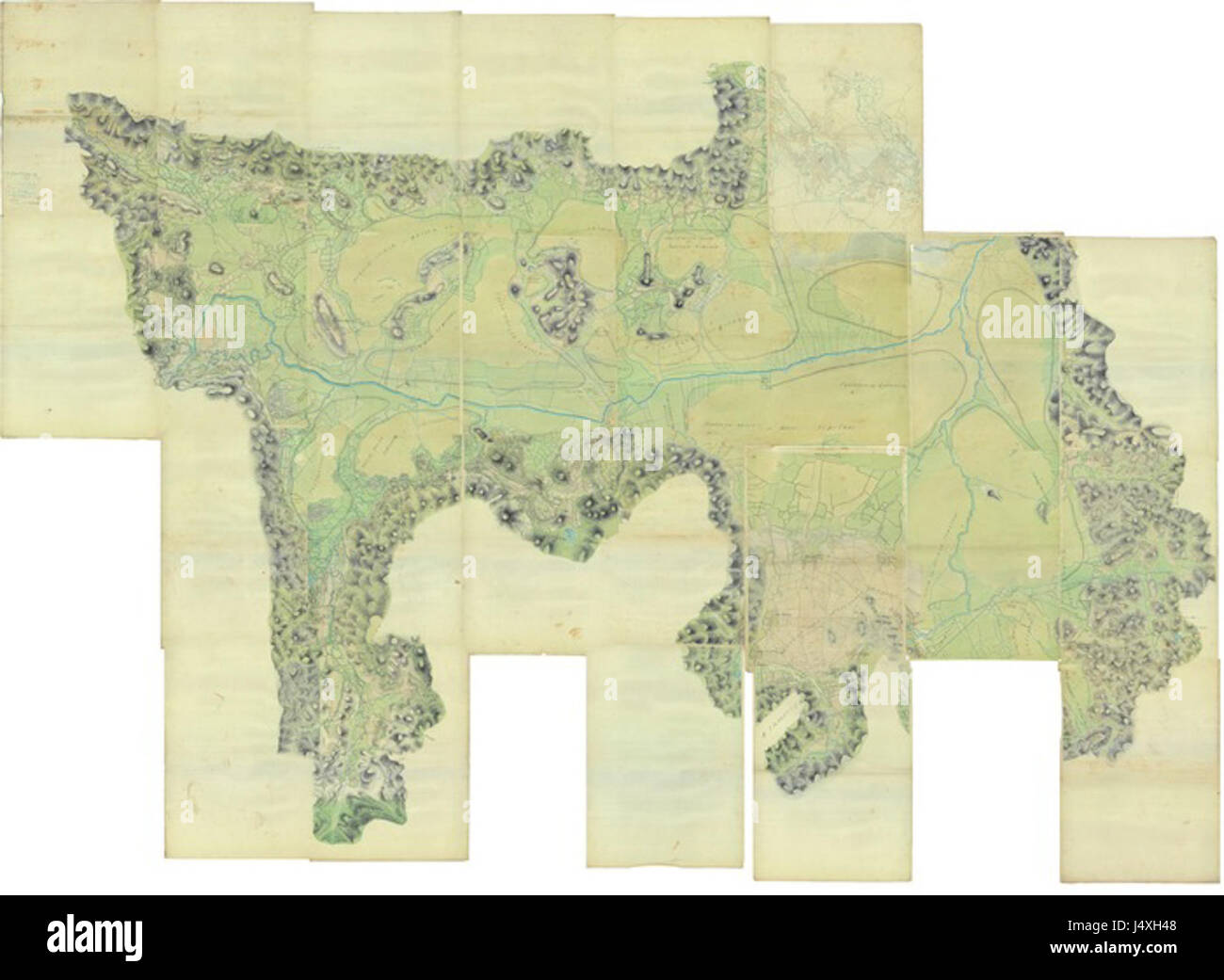 The 'Velika karta Barja' refers to a historical map detailing the ...