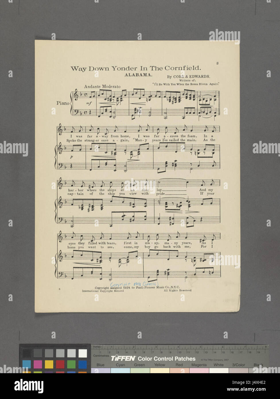 'Way Down Yonder in the Cornfield' is a traditional American song that ...