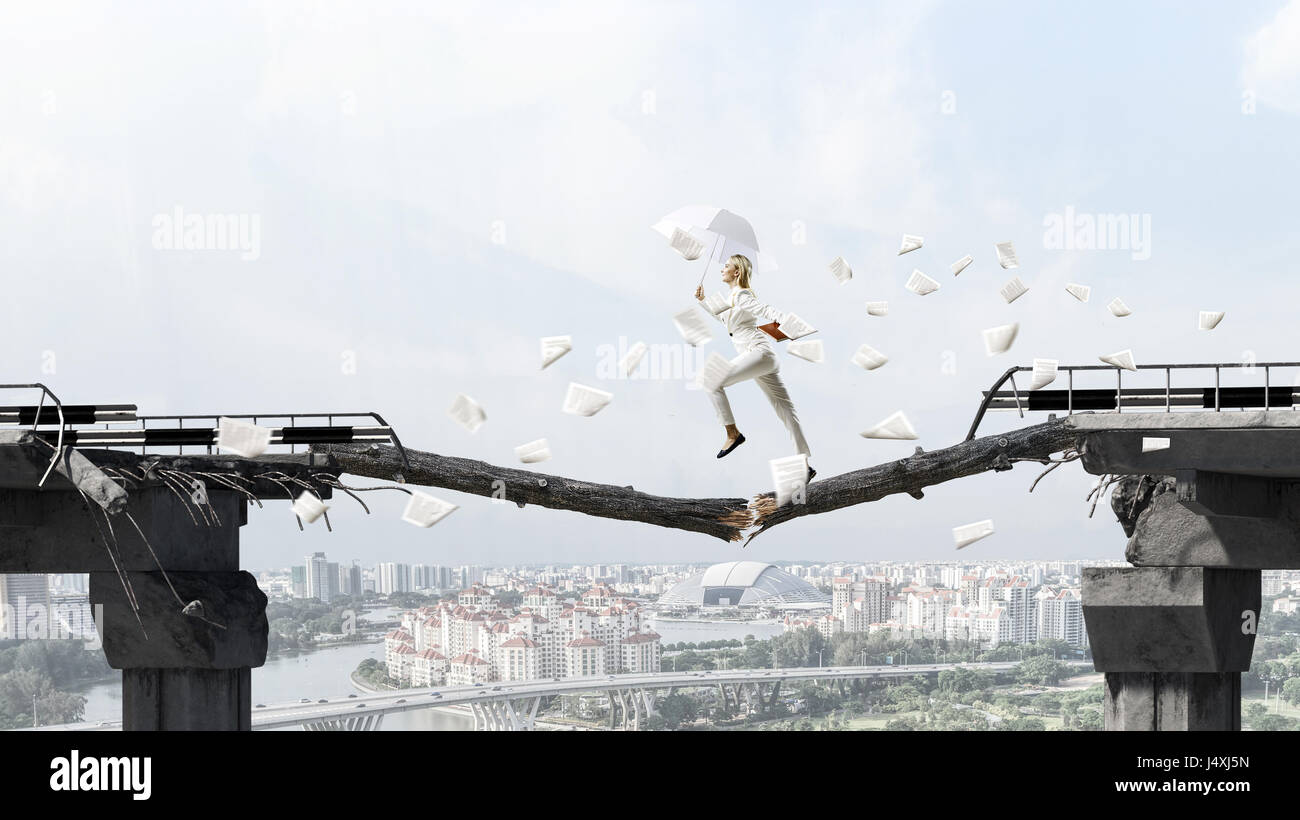 Business people walking over bridge hi-res stock photography and images ...