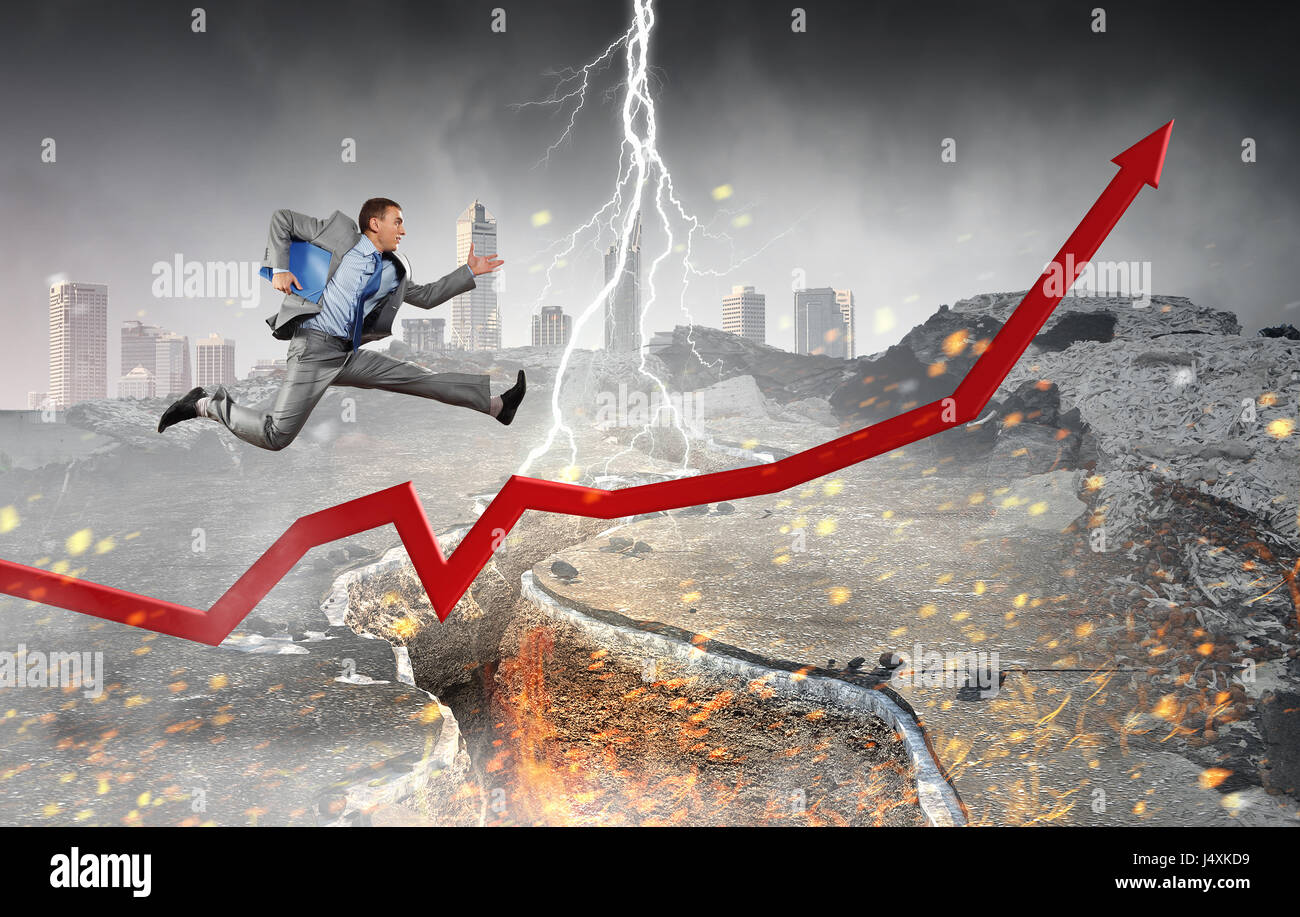 Jumping over crack hi-res stock photography and images - Alamy