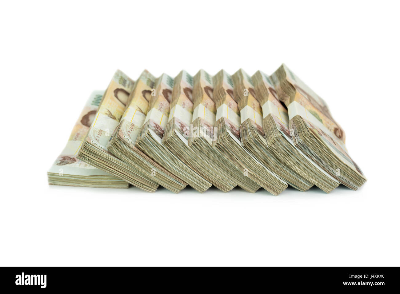Thai banknote 1000 baht on white background for business , banking or ...