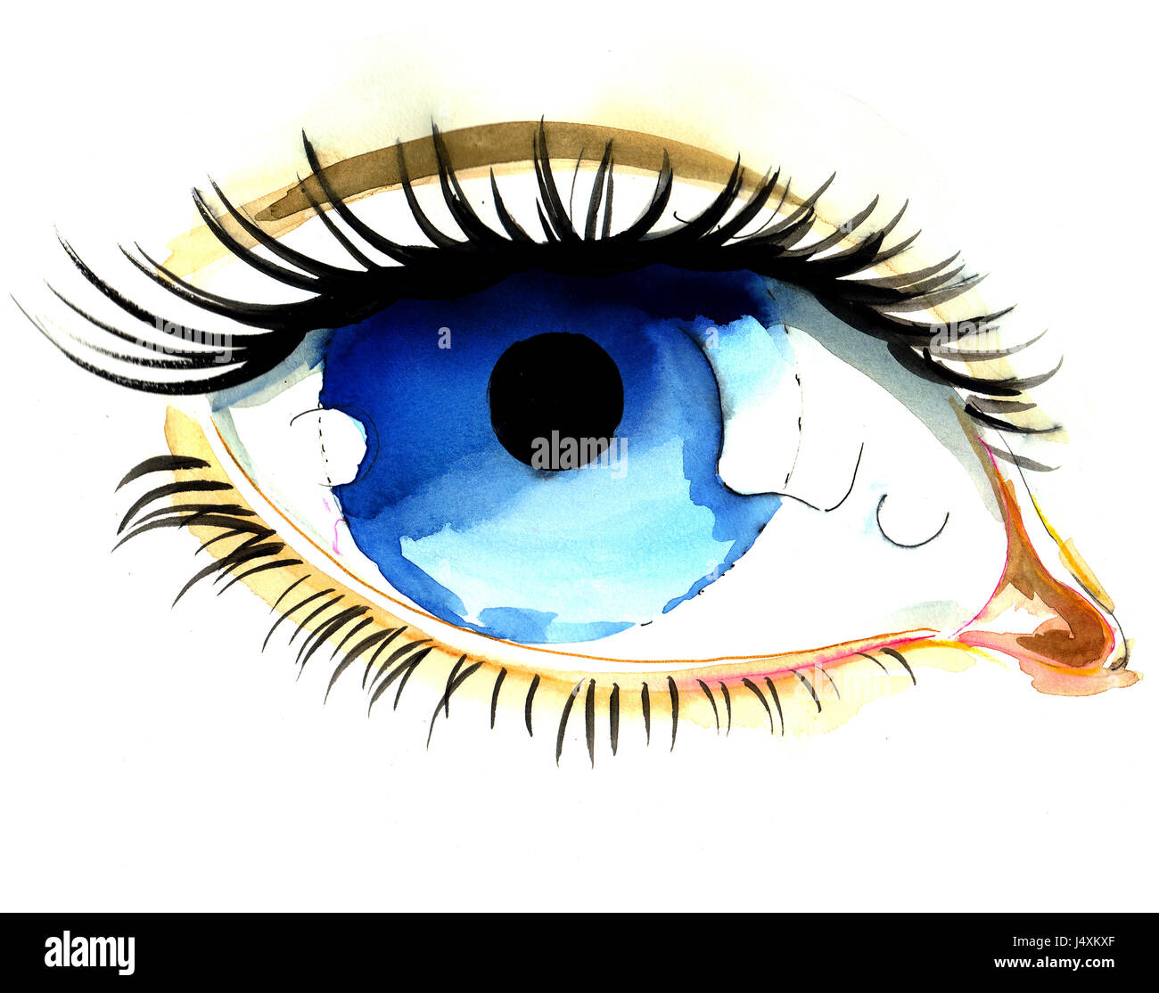 Watercolor eye hi-res stock photography and images - Alamy