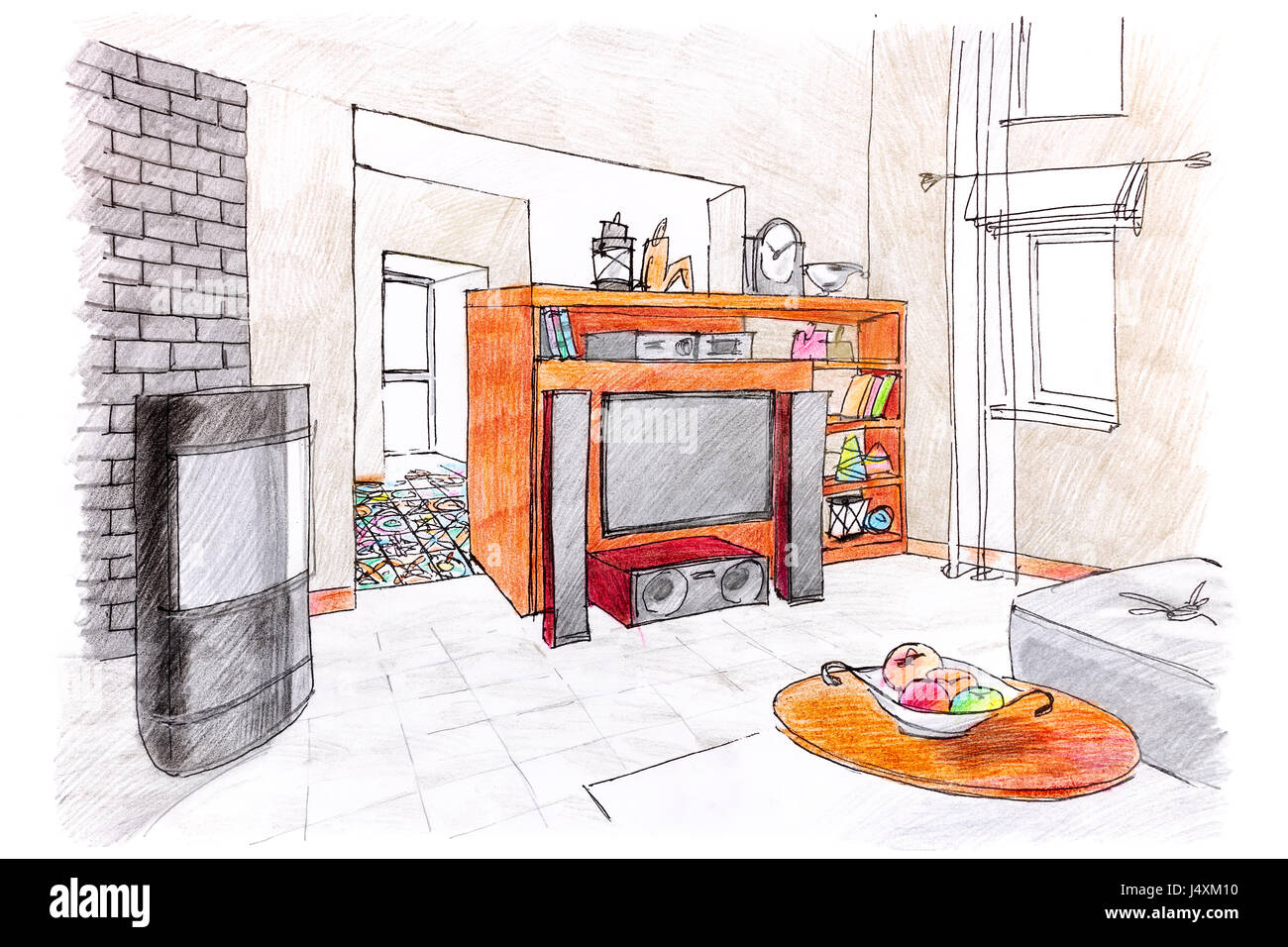 Simple Drawings Modern Living Rooms