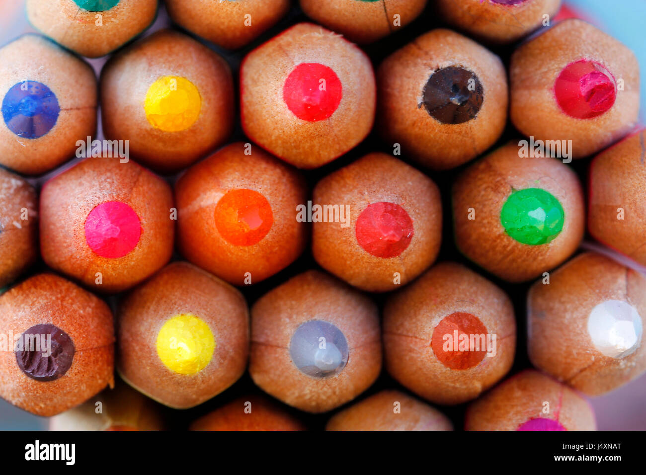 Colorful pencils in a macro composition Stock Photo - Alamy
